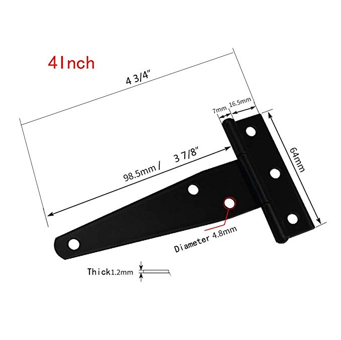 4 inch T-Strap Shed Hinge