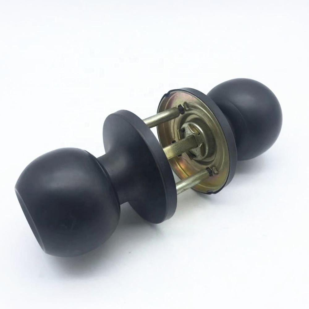Cylindrical Tubular Black Door Knob